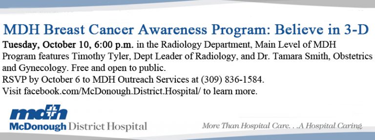 MDH Breast Cancer Awareness Program: Believe in 3-D